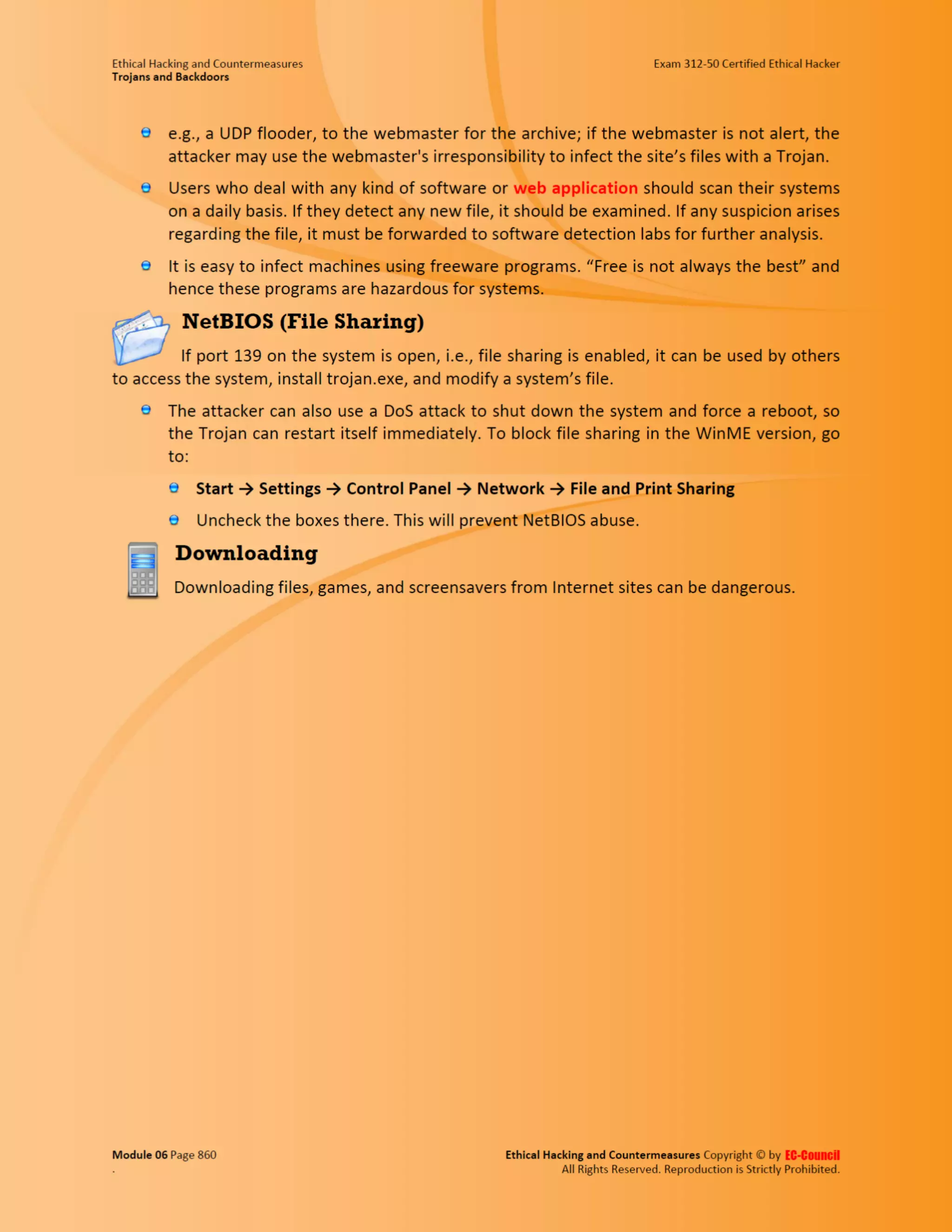 Ce hv8 module 06 trojans and backdoors | PDF
