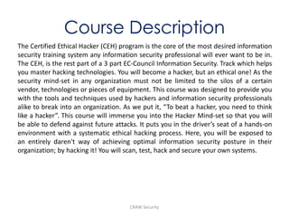 Certified Ethical Hacking (CEH V9) Course Details | EC-Council | PPT