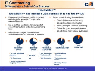 CEI Capabilities 2009 | PPT