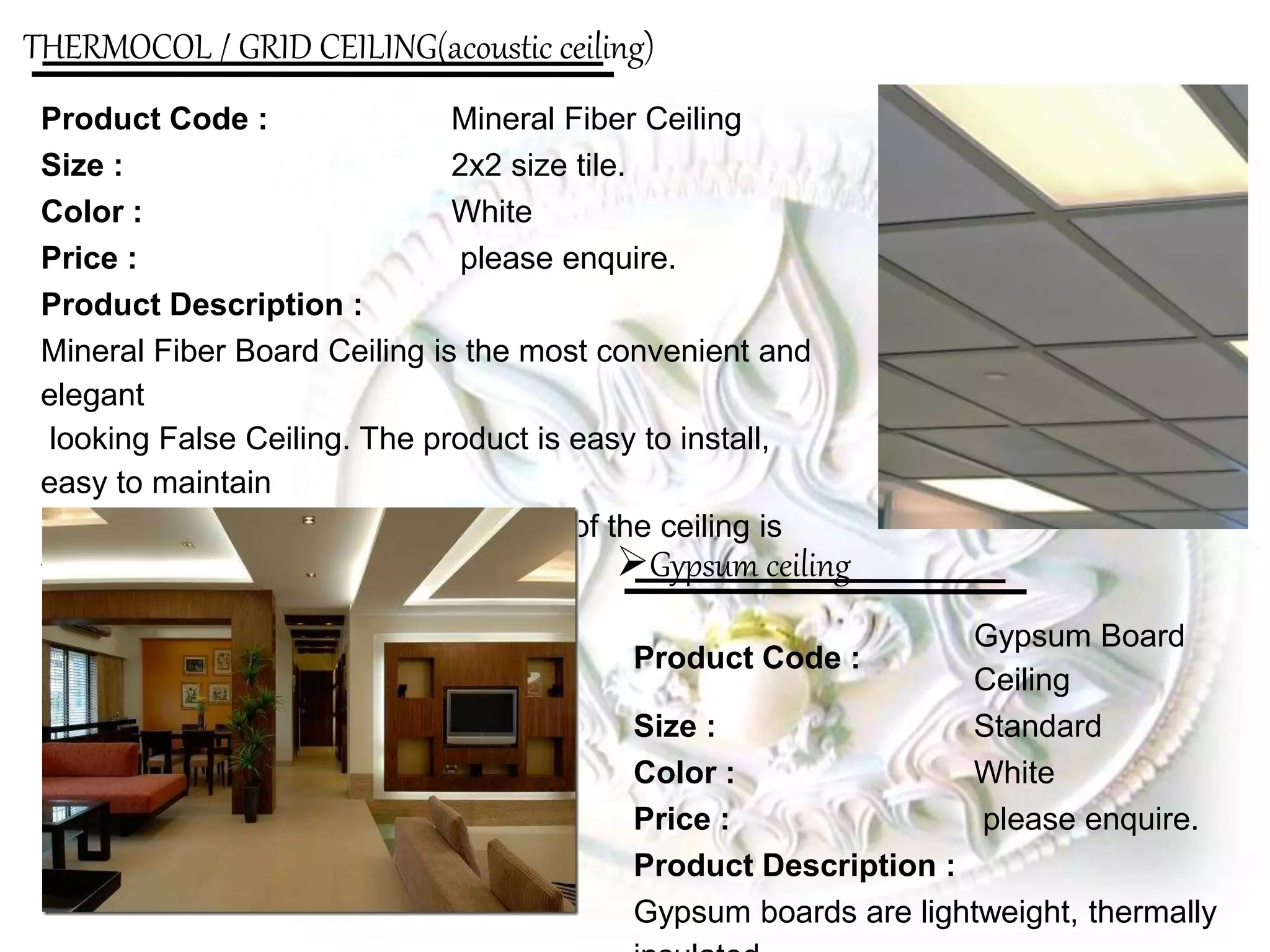 Ceiling,dressing n wall finihes | PPT