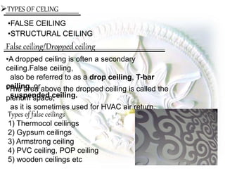 Ceiling,dressing n wall finihes | PPT