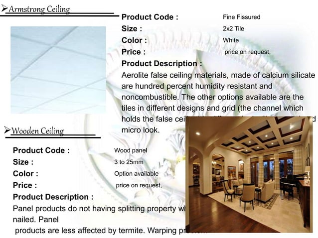 Ceiling,dressing n wall finihes | PPT