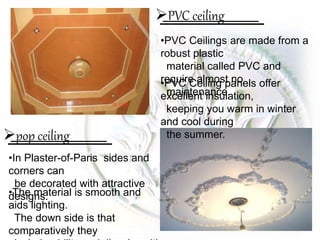 Ceiling,dressing n wall finihes | PPTX