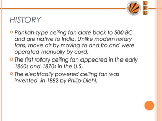 Ceiling fan(working and installation) | PPT