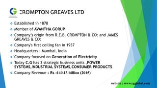 ceiling fan (crompton greaves) by Sahru D ayan | PPTX
