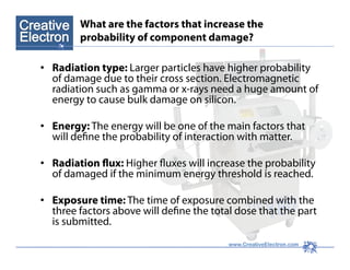 Radiation Damage on Electronic Components | PPT