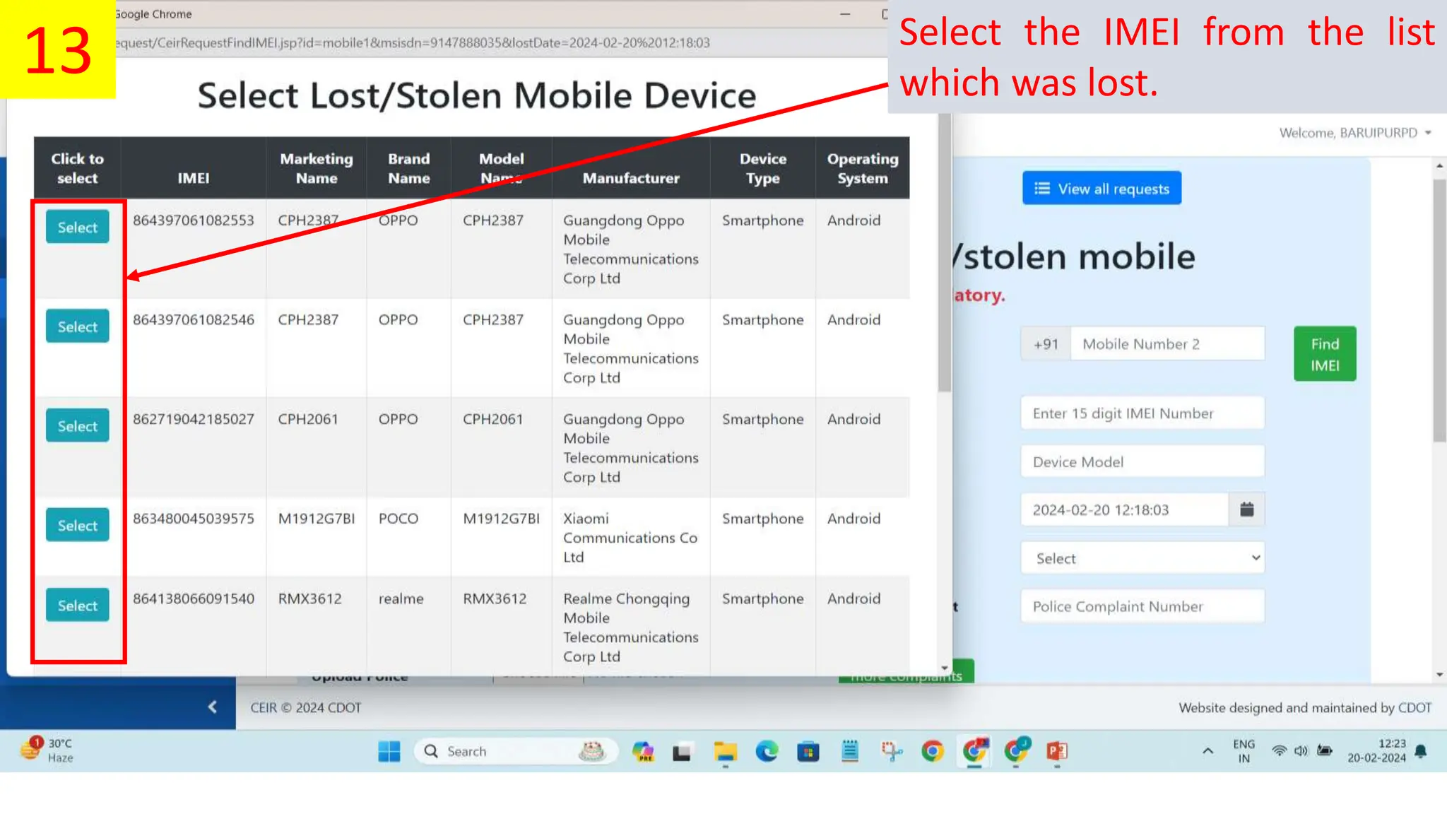 CEIR Portal USER MANUAL , HOW TO USE EASILY | PPTX