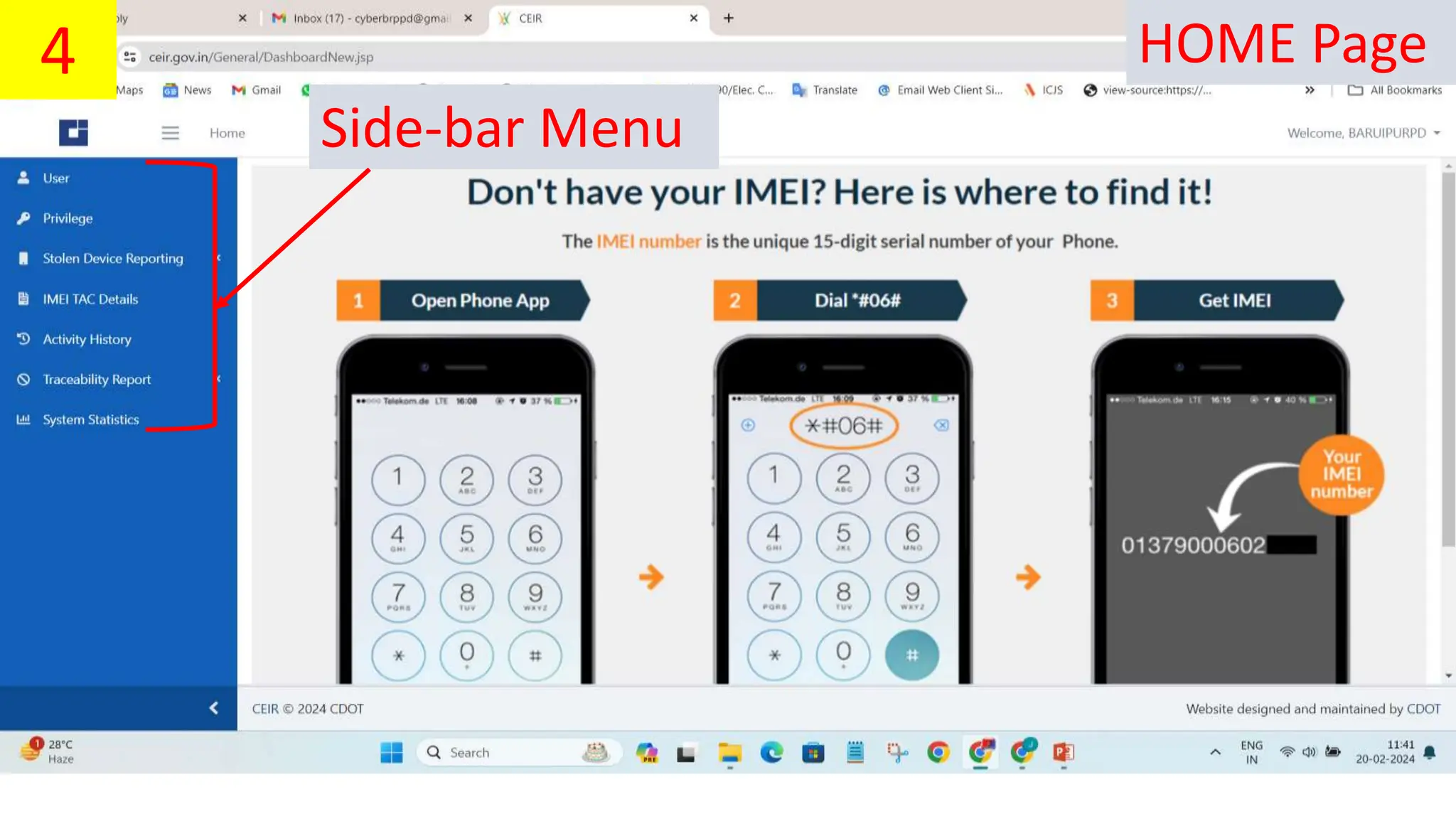 CEIR Portal USER MANUAL , HOW TO USE EASILY | PPTX