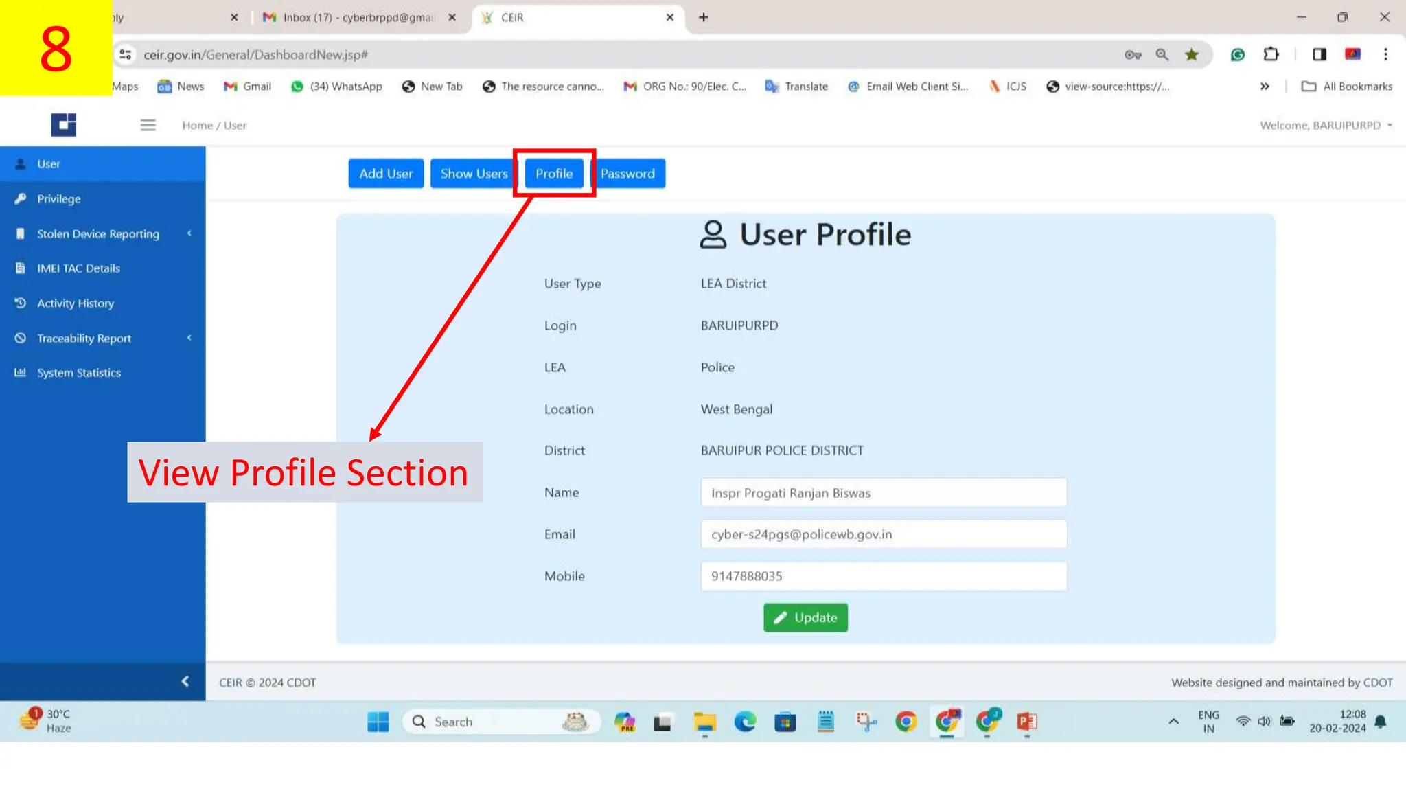 CEIR Portal USER MANUAL , HOW TO USE EASILY | PPTX