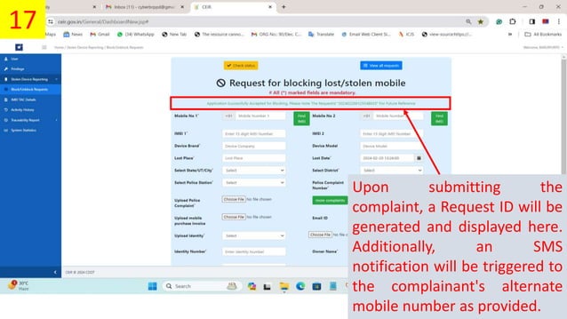 CEIR Portal USER MANUAL , HOW TO USE EASILY | PPTX | Technology & Computing