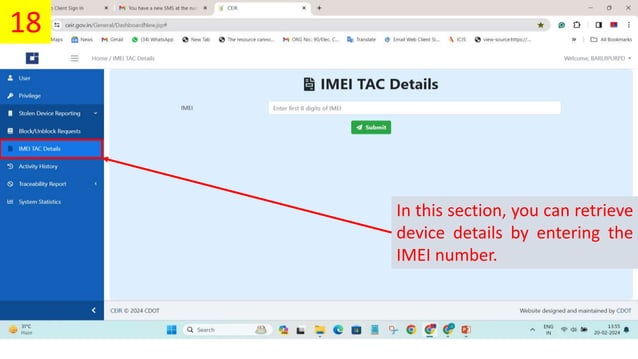 CEIR Portal USER MANUAL , HOW TO USE EASILY | PPTX | Technology & Computing