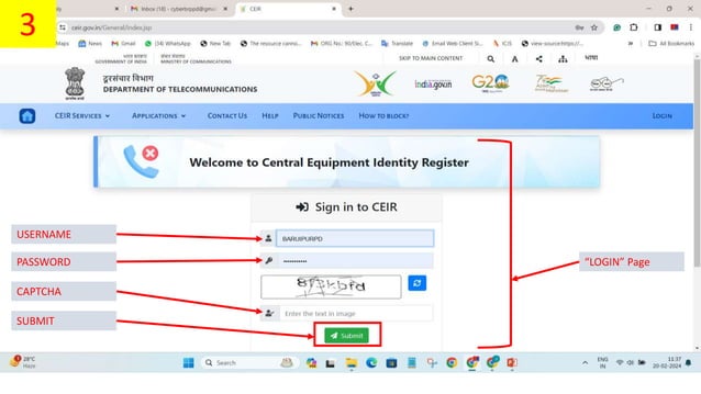 CEIR Portal USER MANUAL , HOW TO USE EASILY | PPTX | Technology & Computing