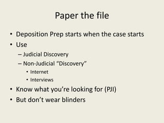 Taking and Defending Effective Depositions by Colin E. Kaufman | PPTX | Legal Services Industry ...