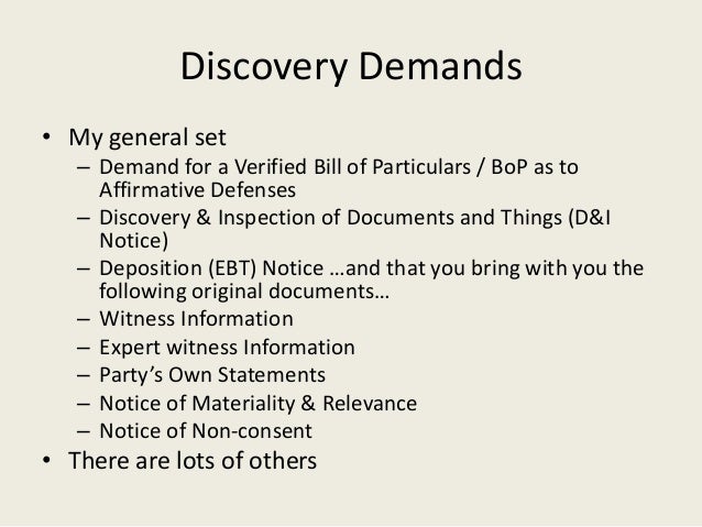 Sample bill of particulars as to affirmative defenses - retyphoto