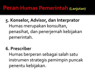 TATA KELOLA KEHUMASAN DALAM PEMERINTAH INDONESIA | PPTX