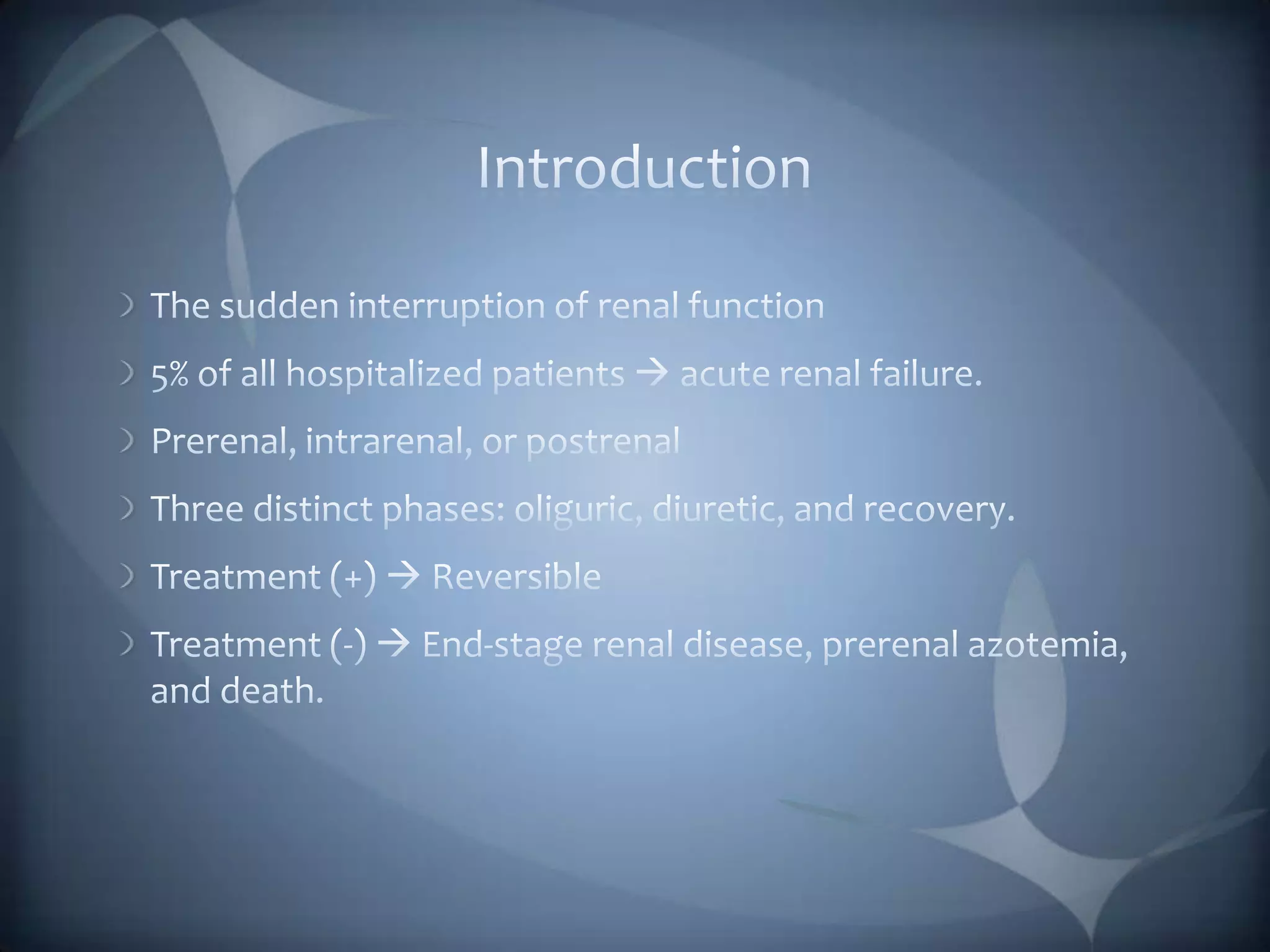 The Pathophysiology Of Acute Renal Failure | PPTX