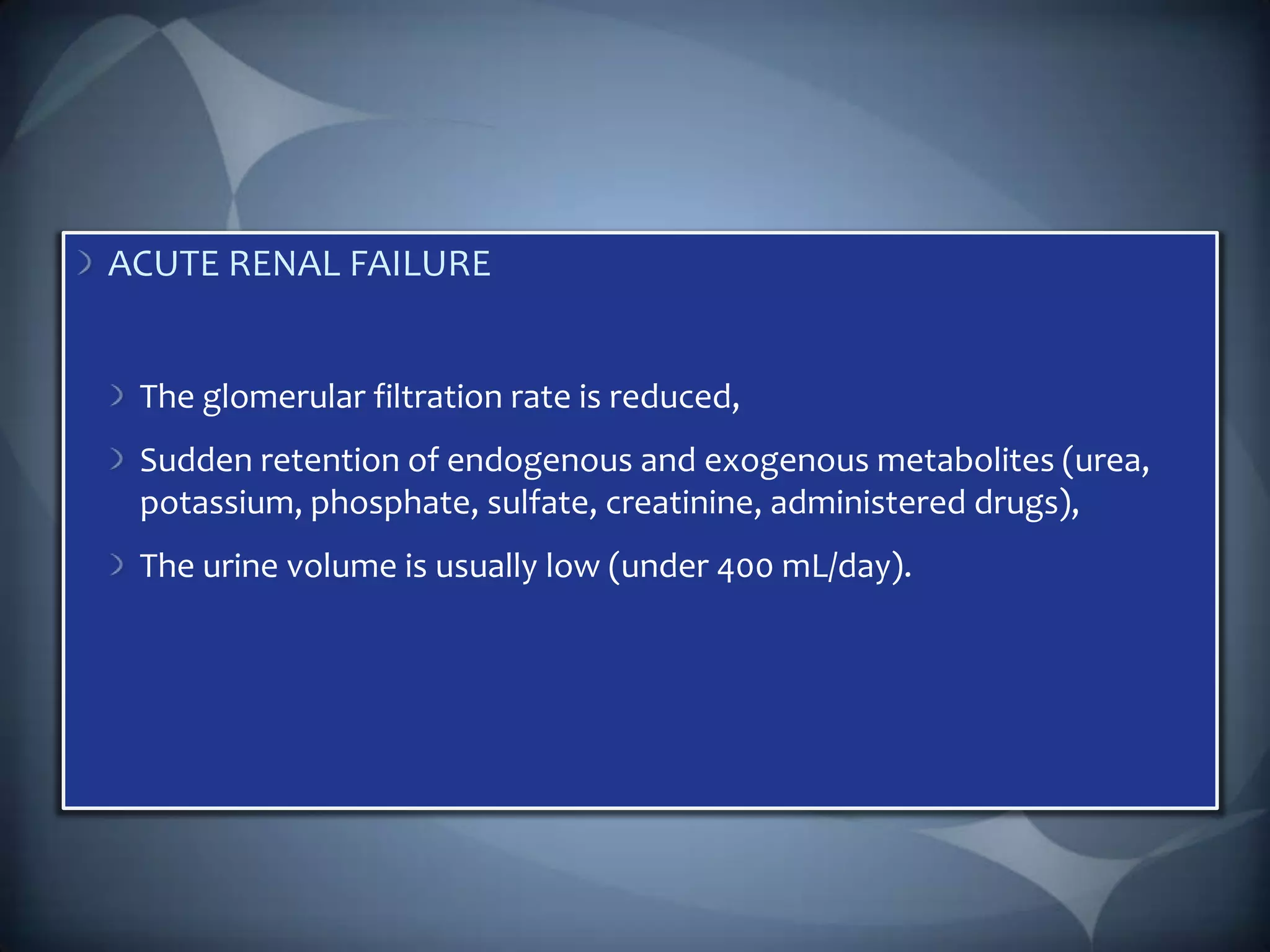 The Pathophysiology Of Acute Renal Failure | PPTX