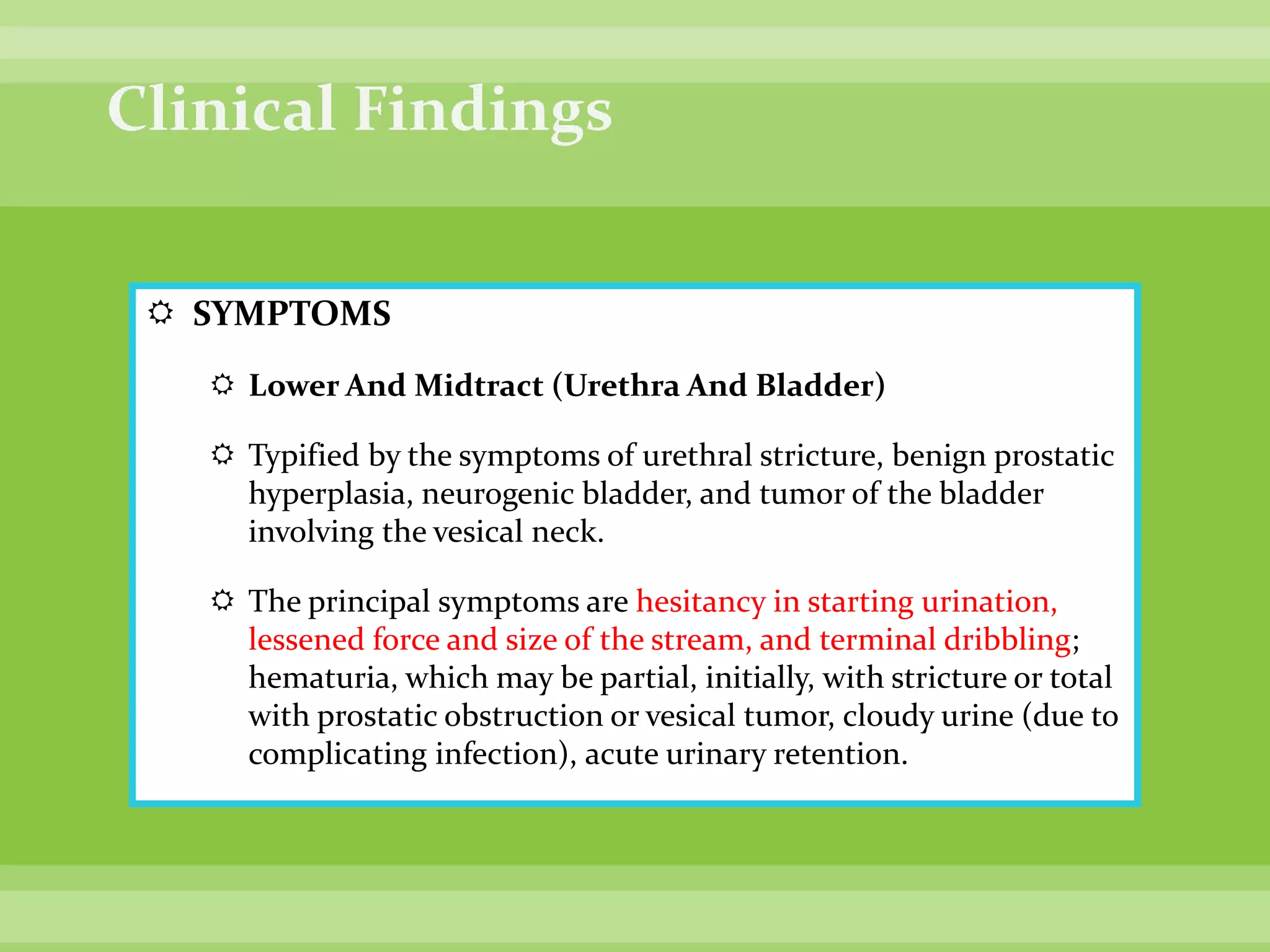 Urinary Tract Obstruction | PPTX