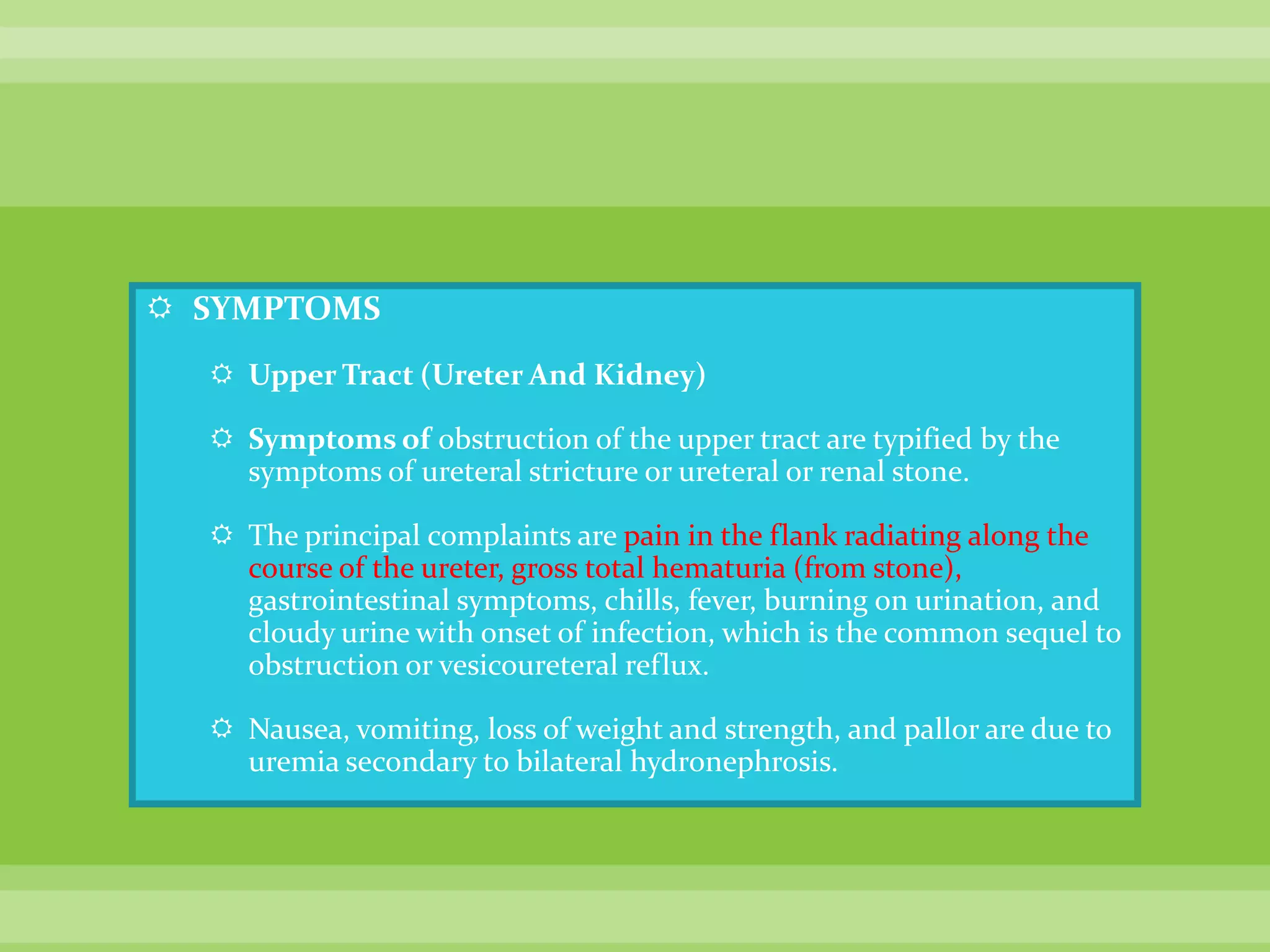 Urinary Tract Obstruction Ppt