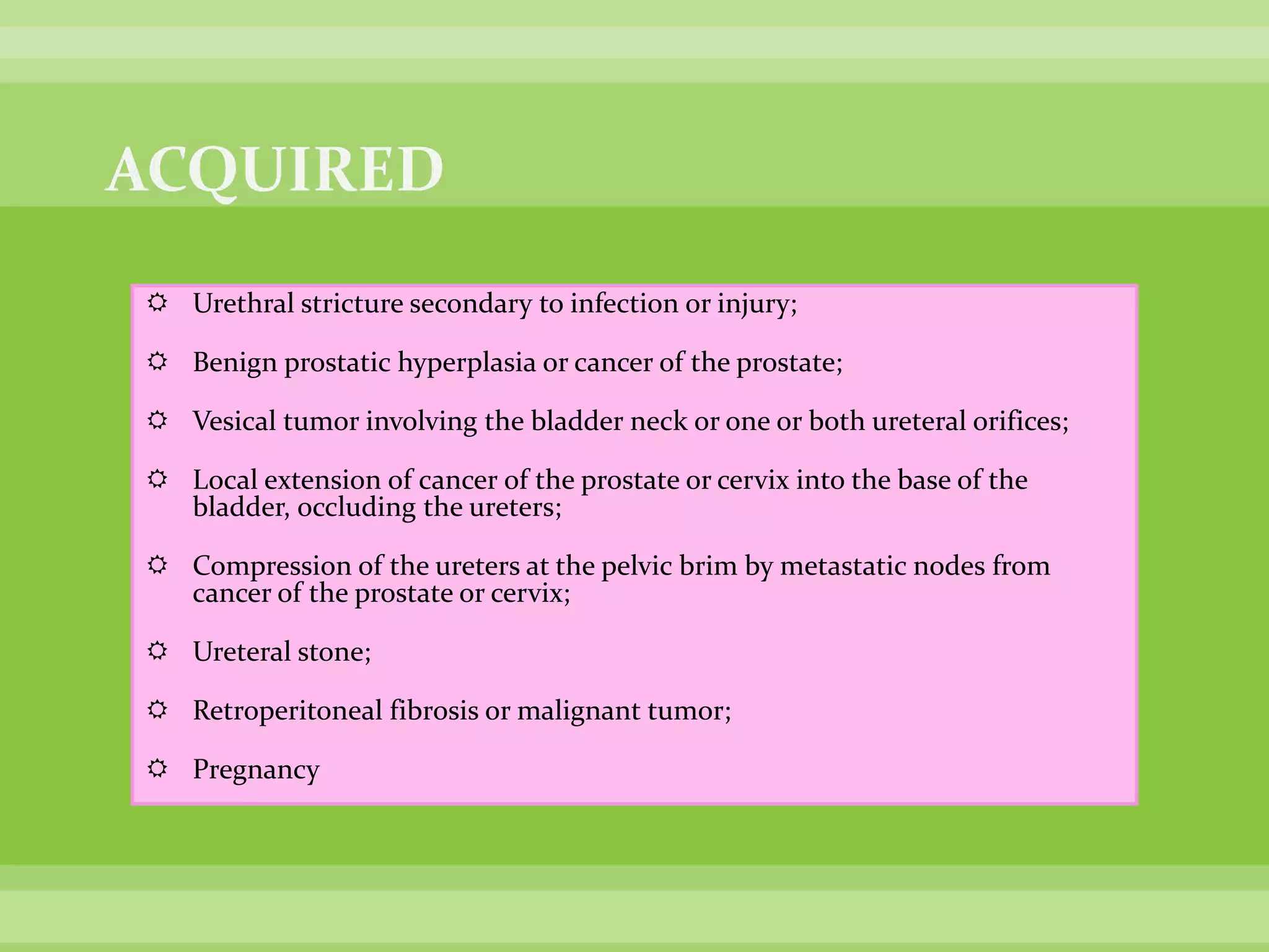 Urinary Tract Obstruction | PPTX