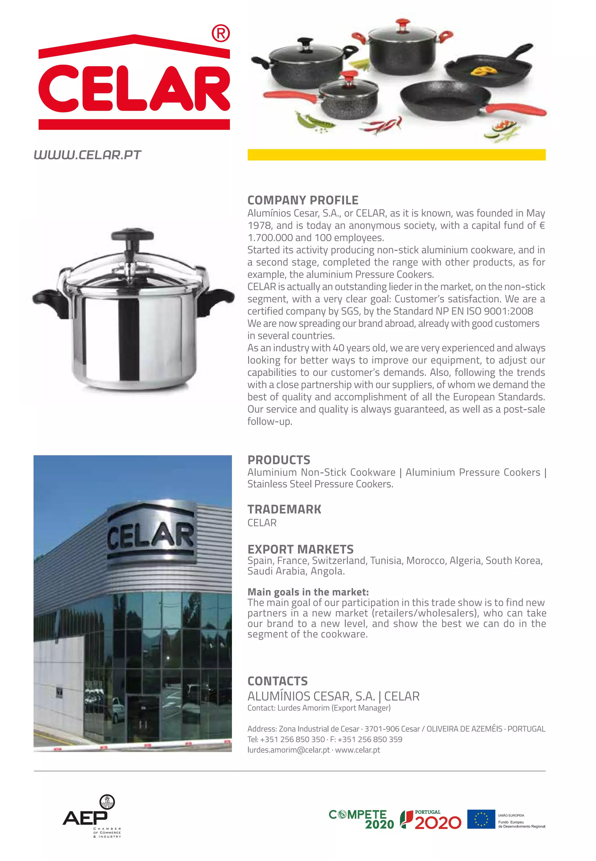 CELAR: Alumínios Cesar, S.A. | PDF