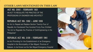 Philippine Civil Engineering Law Overvie | PPTX