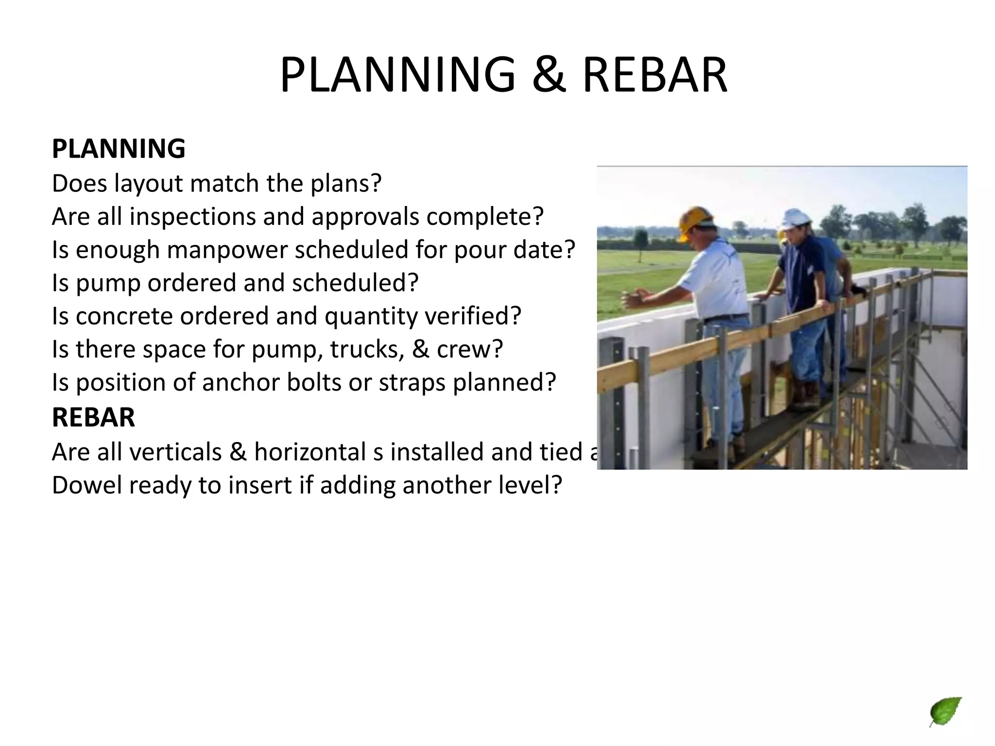 CELBLOX: Pre-Pour Checklist | PPTX | Civil Engineering Industry ...
