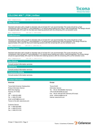 Celcon® m90 Material Certificates of Quick Connect Fittings | PDF
