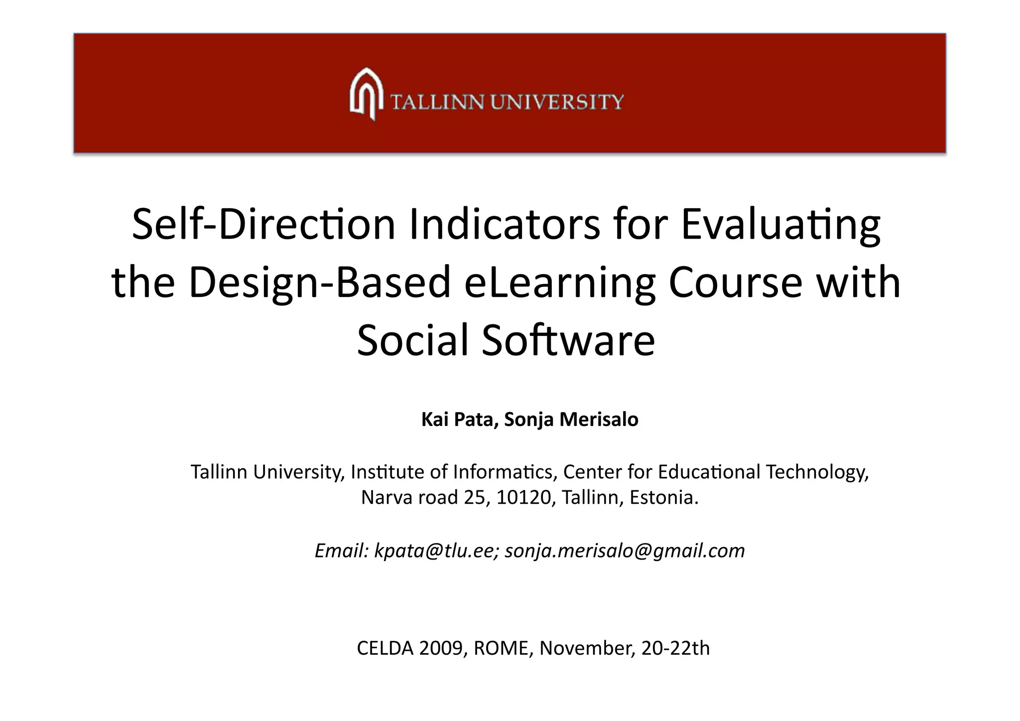 Self-direction indicators | PDF