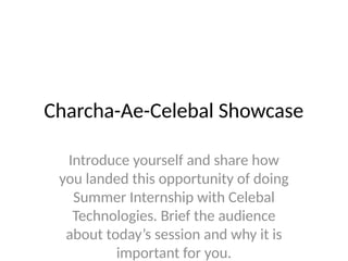 Celebal Showcase Presentation for the branding | PPTX