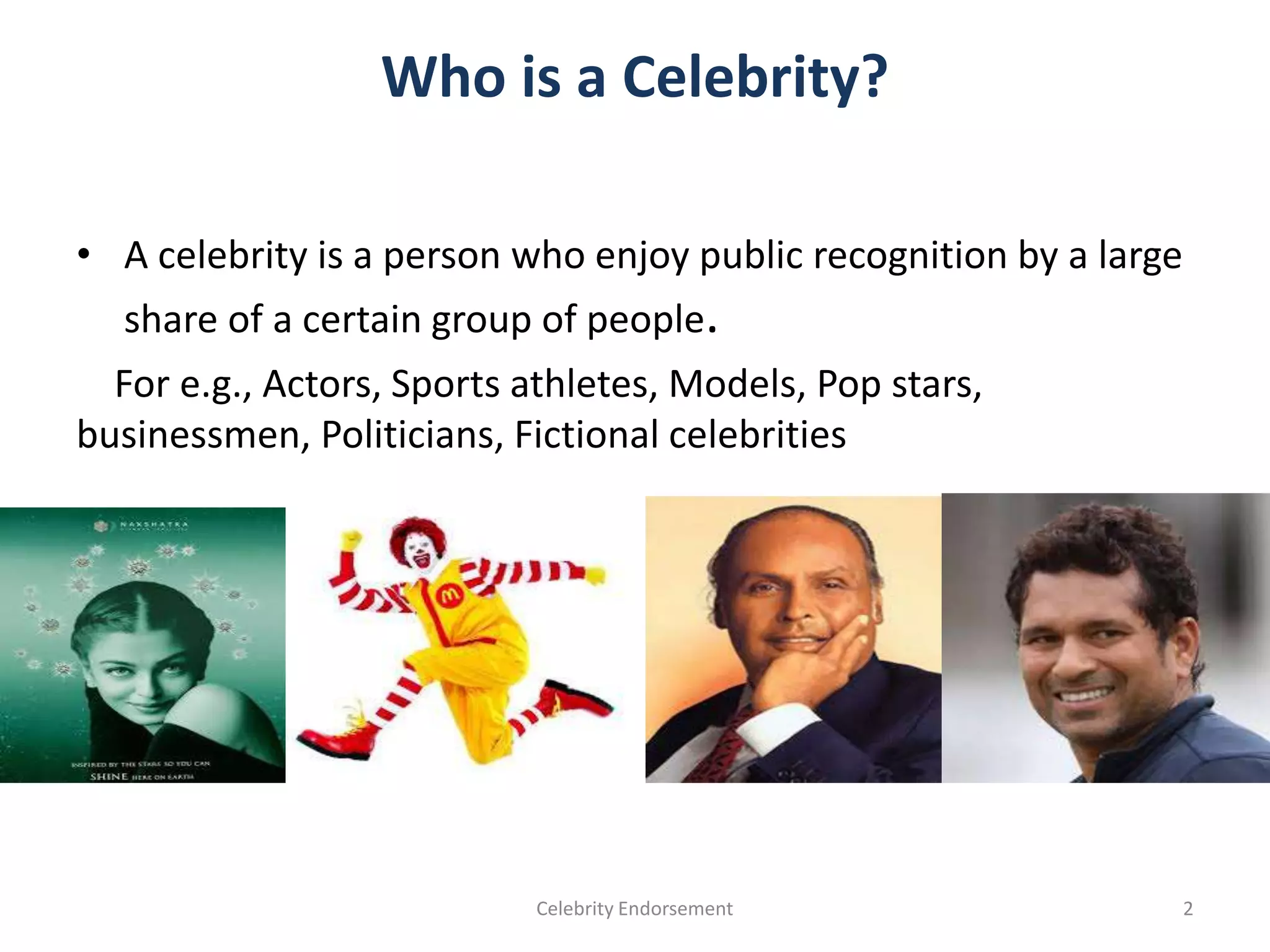 Celeberity endorsement | PPT