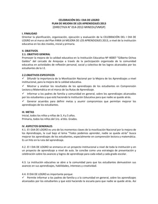 Celebración del i dia de logr1 | DOCX