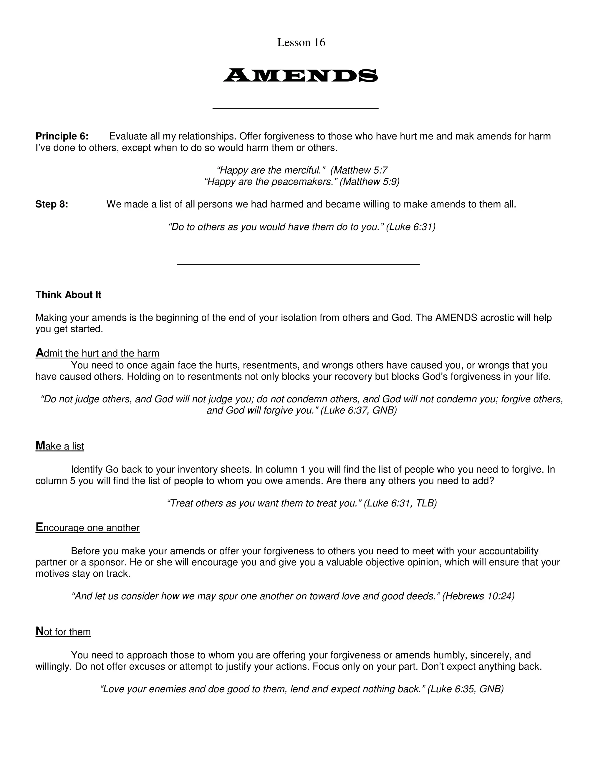 Celebrate recovery lesson 16 addiction | PDF