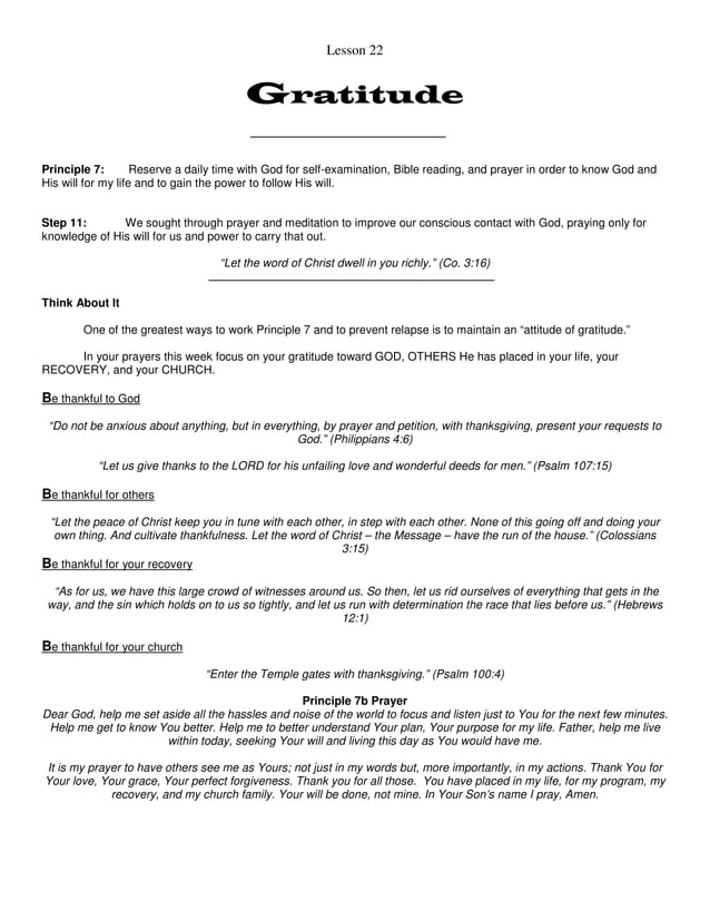 Celebrate recovery lesson 22 addiction | PDF