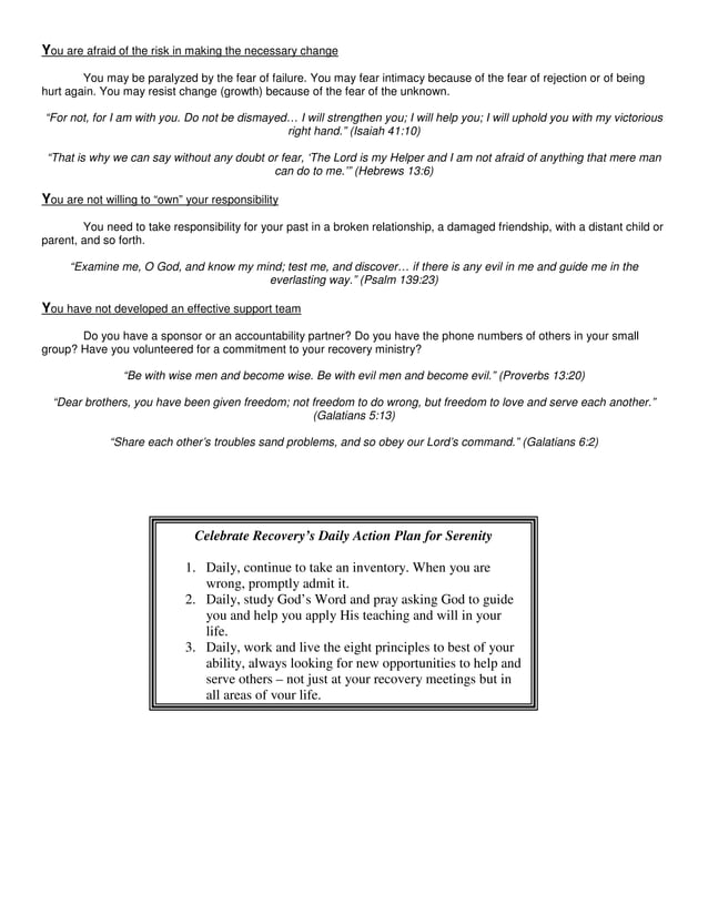 Celebrate recovery lesson 25 addiction | PDF