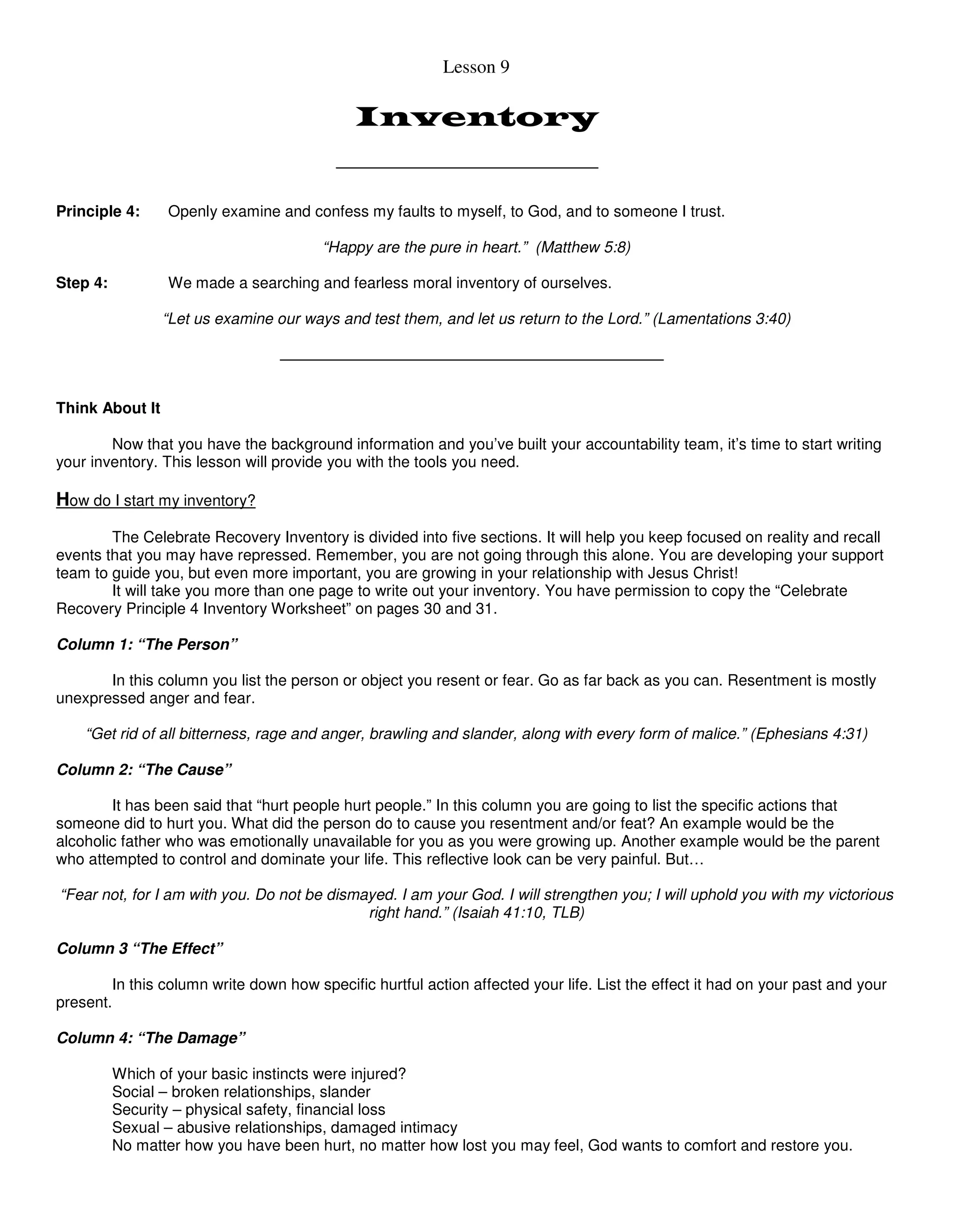 Celebrate recovery lesson 9 addiction | PDF