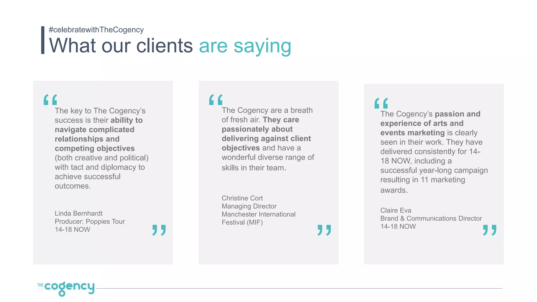 The Cogency at eighteen | PPTX