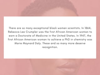 Celebrating Black Women Scientists | PDF