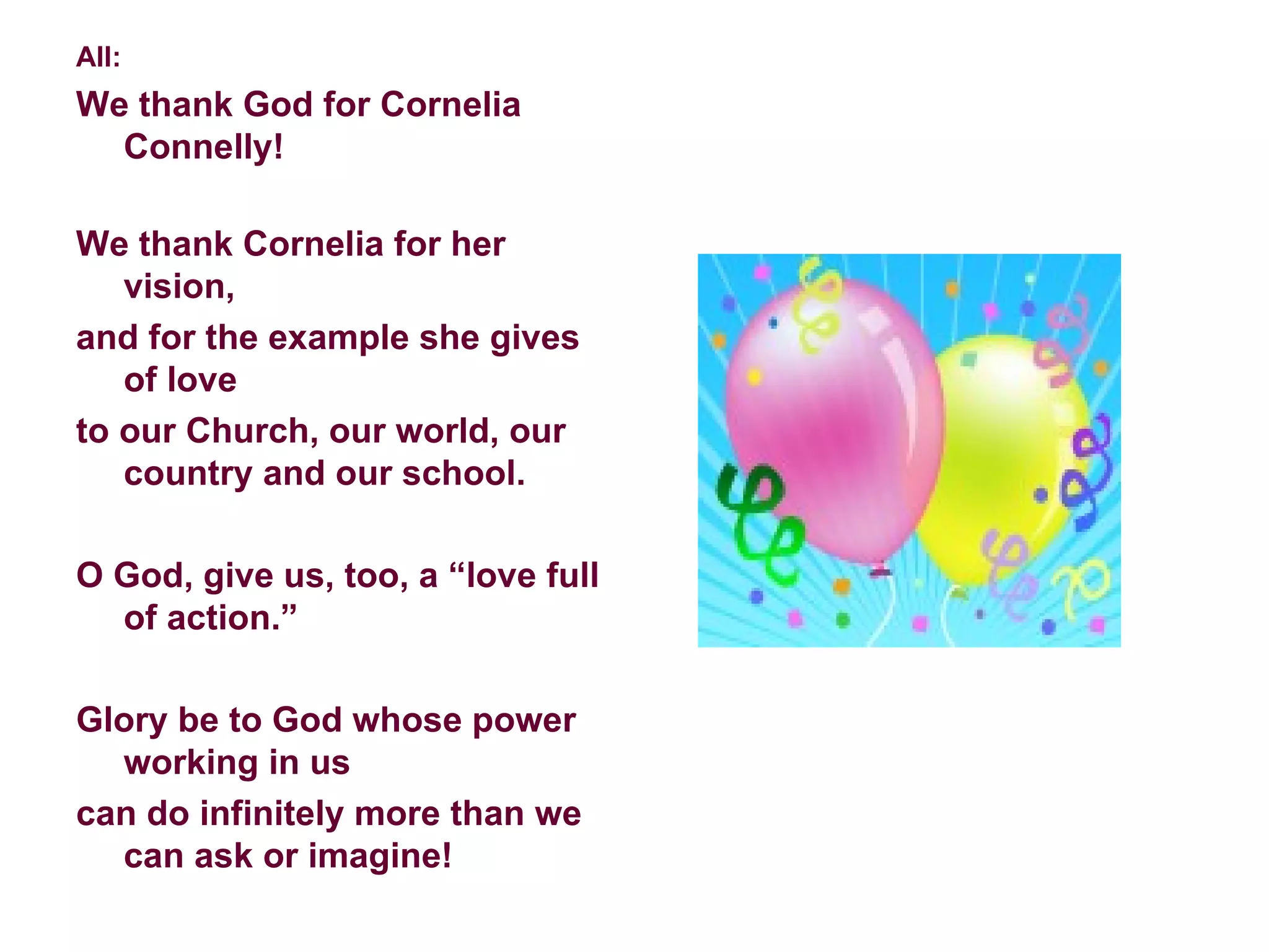 Celebrating Cornelia’s Birthday | PPT