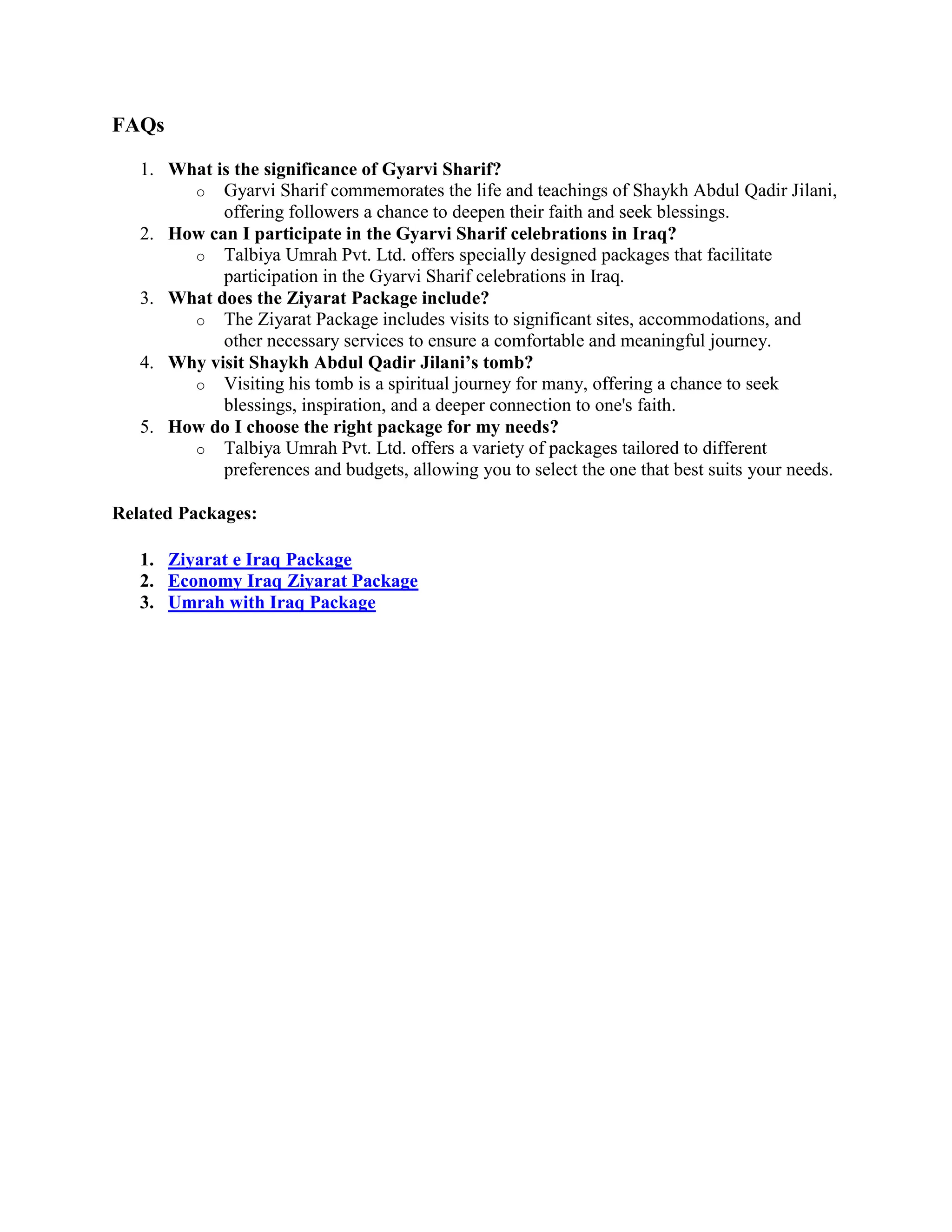 Celebrating Gyarvi Sharif in Iraq with Talbiya Umrah - A Journey of ...