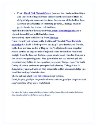 Celebrating Holi with skin-friendly gulaal crafted from temple flowers ...