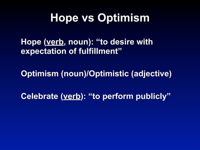 Celebrating Hope | PPT