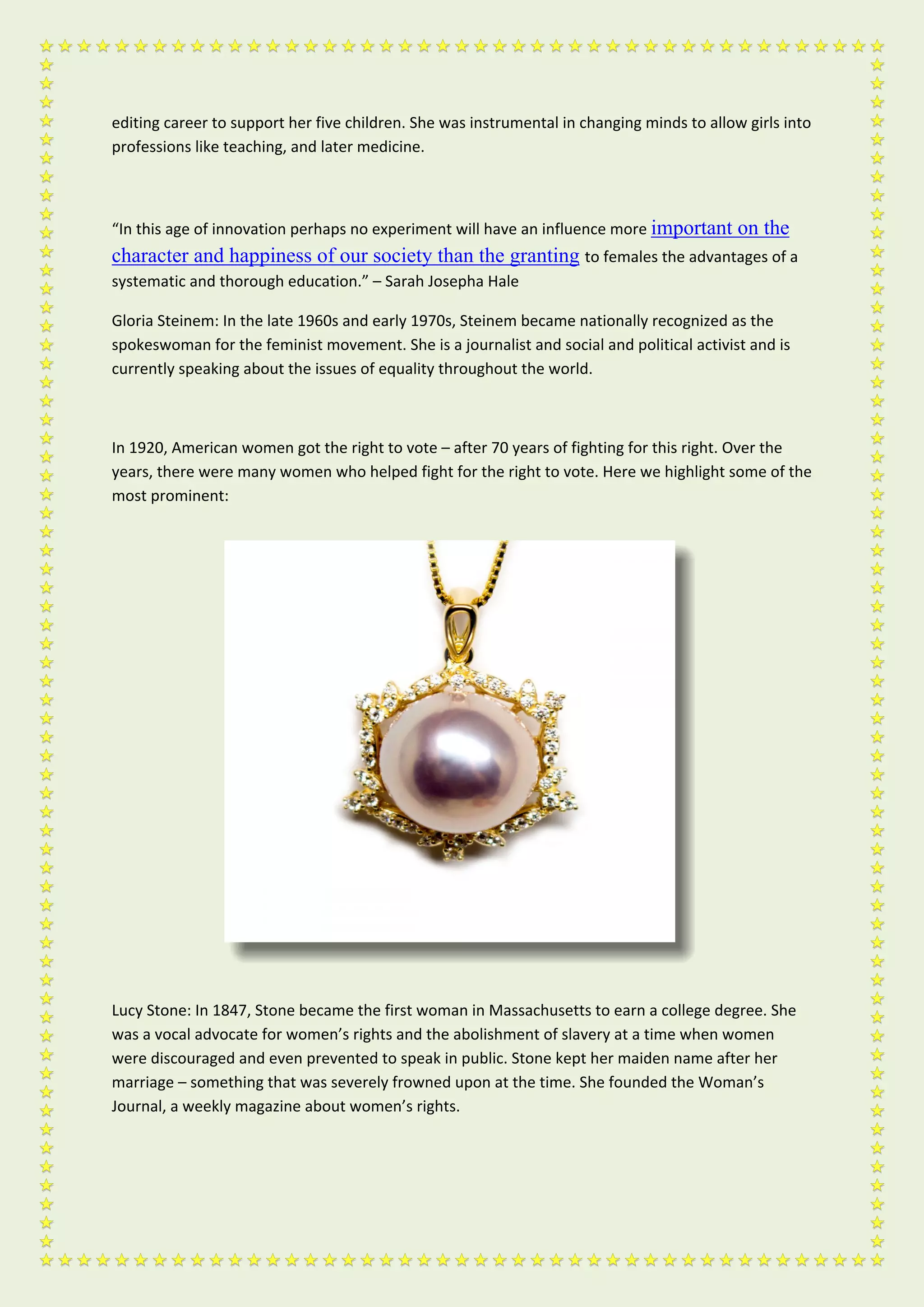 Celebrating independently minded women in america | PDF