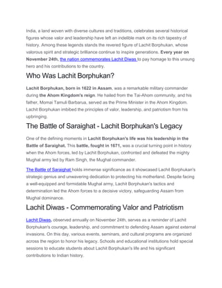 Celebrating Lachit Diwas Honoring the Legacy of Lachit Borphukan.pdf ...