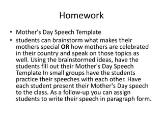 Celebrating mother’s day | PPTX