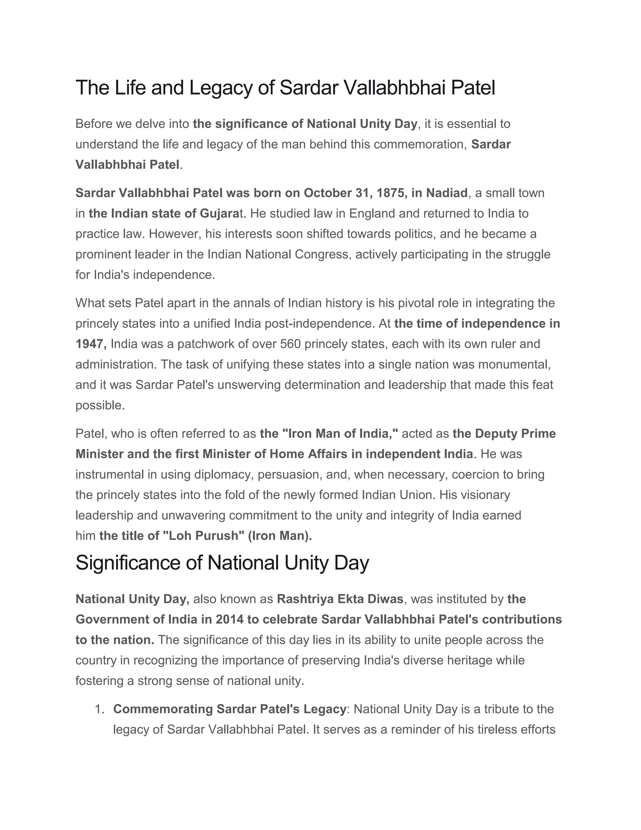 Celebrating National Unity Day A Tribute to India's Diverse Heritage.pdf