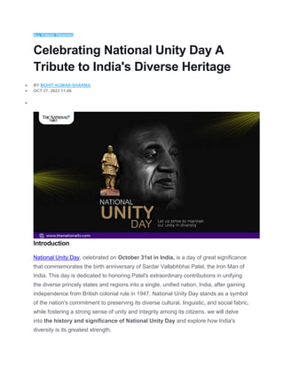 Celebrating National Unity Day A Tribute to India's Diverse Heritage.pdf
