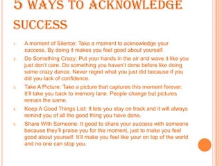 Celebrating success | PPTX | Financial Planning | Personal Finance