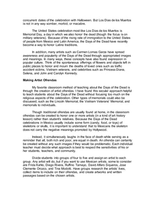 Celebrating the Mexican Days of the Dead/Los Dios de los Muertos | DOCX