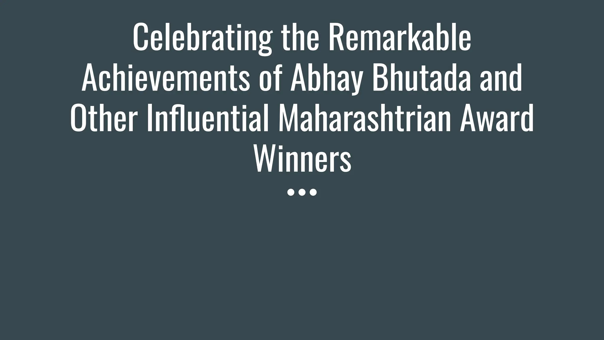 Celebrating the Remarkable Achievements of Abhay Bhutada and Other ...
